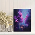 Abstract Couple Faces Orchid Canvas Print Wall Art for Living Room ...