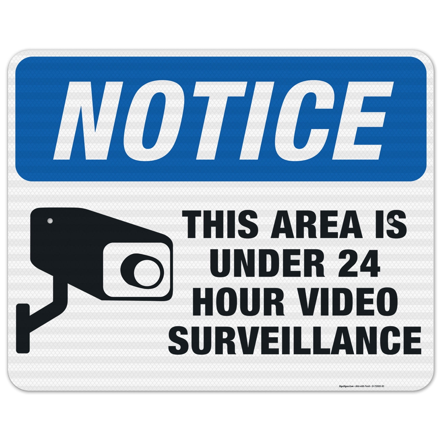 Video Surveillance Sign, CCTV Security Alert, 24 Hour Surveillance Sign ...