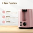 iSiLER 2 Slice Toaster Extra-Wide Slots Yellow Toaster with Defrost and ...