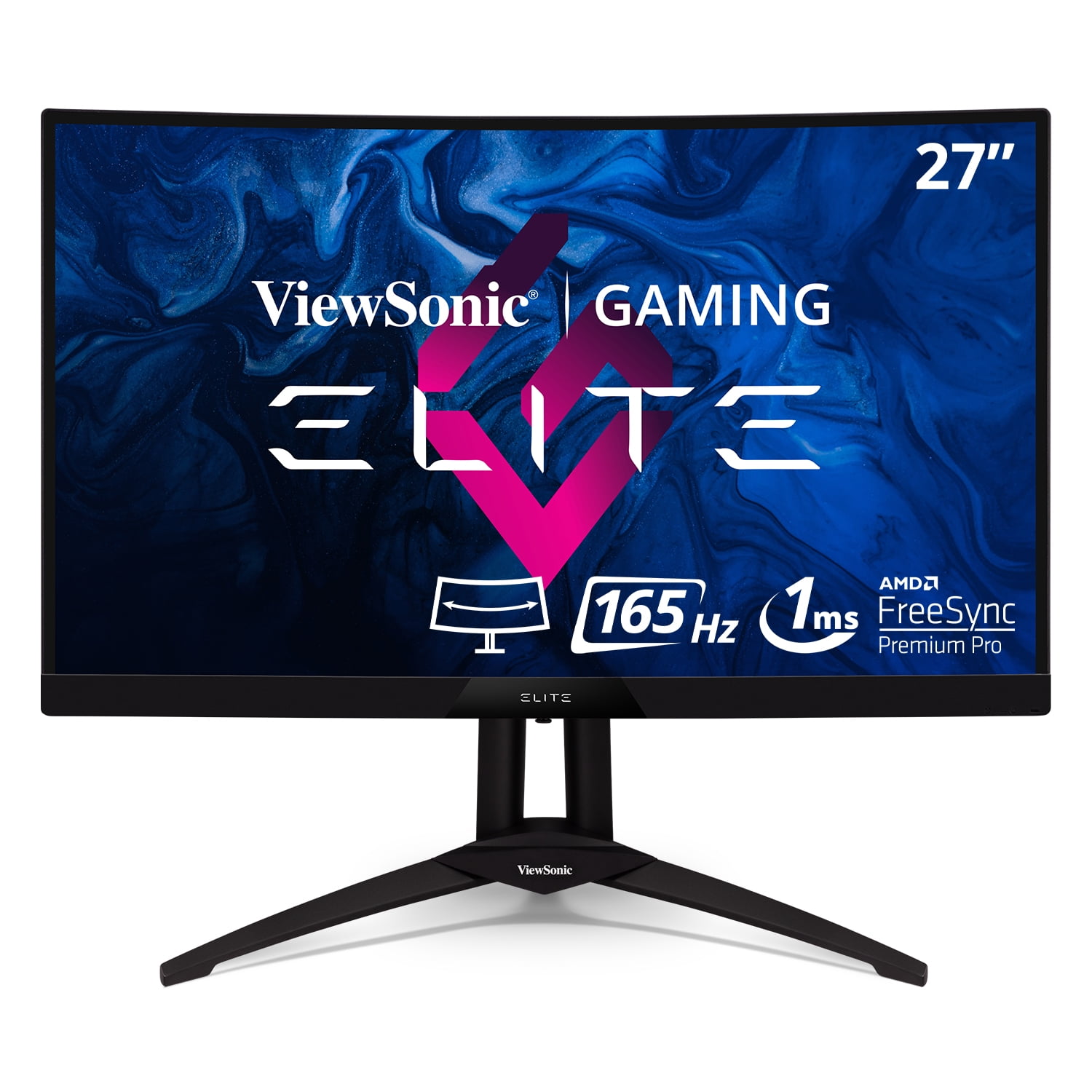 ViewSonic ELITE XG270QC 27 Inch Curved 1440p 1ms 165Hz Gaming Monitor ...