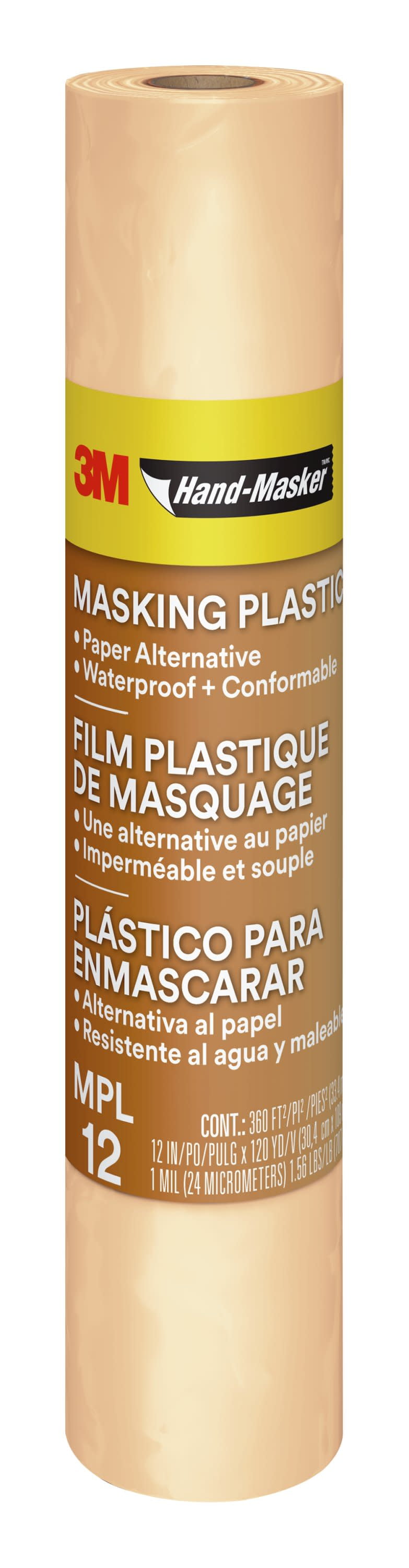 3M Hand-Masker Masking Plastic Film, MPL12, 12 in x 120 yd - Walmart.com