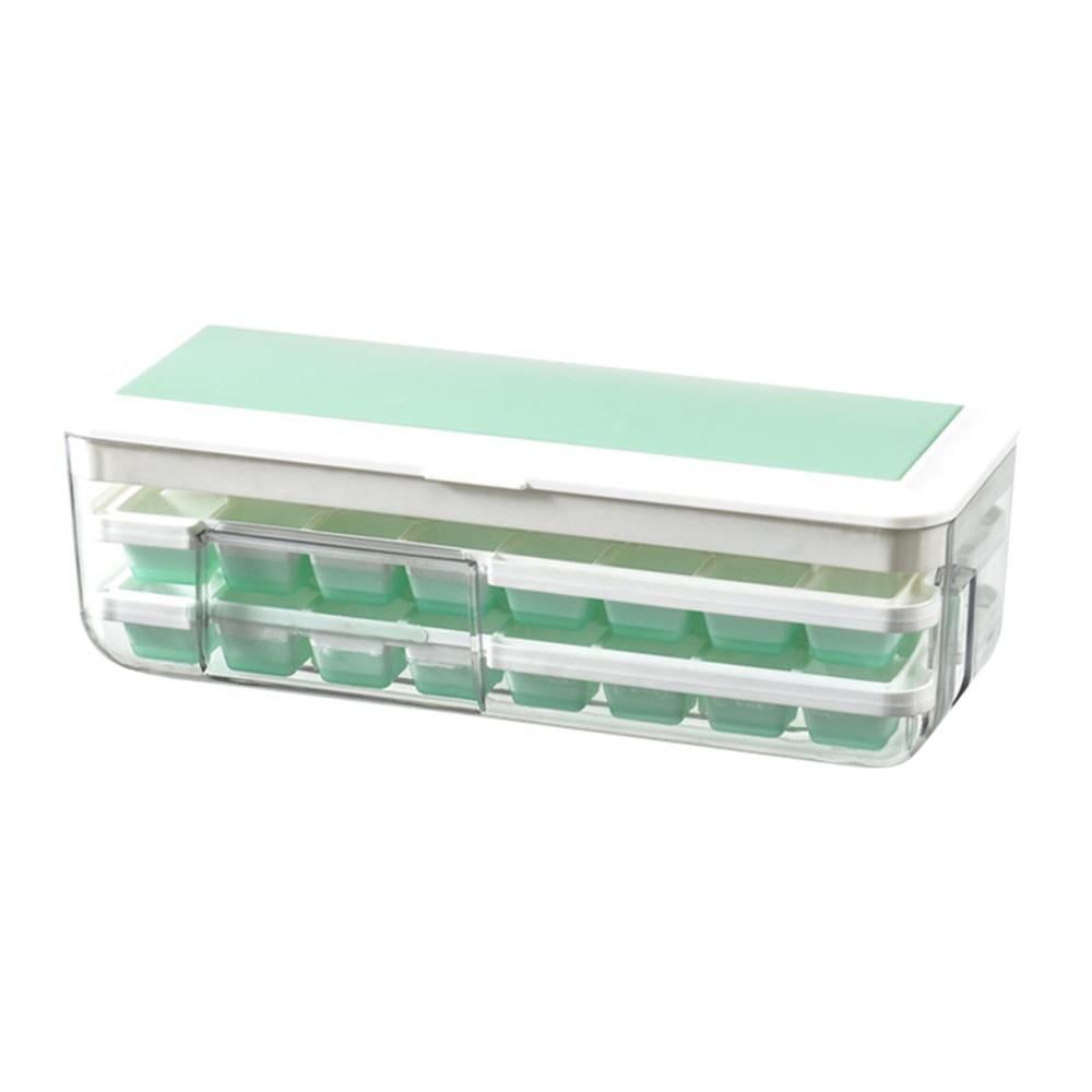 Ice Cube Trays For Freezer | 24 Cube Ice Cube Tray With Bin | Ice Cube ...