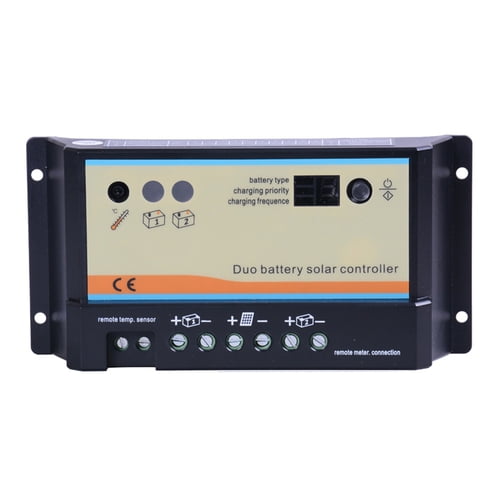 Renogy 10 Amp PWM Duo Battery Solar Charge Controller - Walmart.com