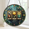 Abstract Symbol Stained Glass Suncatcher – Decorative Window Art ...
