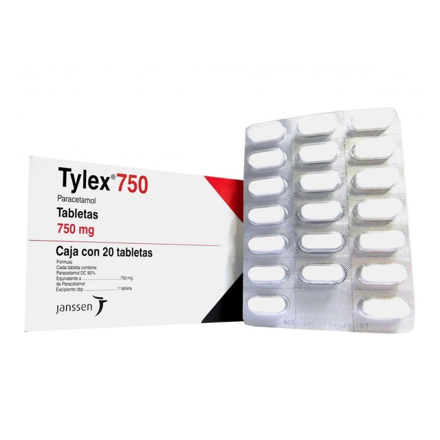 Tylex 750 mg, 20 tabletas | Walmart en línea