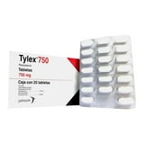 Tylex 750 mg, 20 tabletas | Walmart en línea
