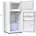 Canddidliike 2 Doors Cold-rolled Sheet Compact Refrigerator-White ...