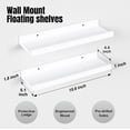 Floating Shelves Wall Mounted Set of 2, Modern White Shelves for ...