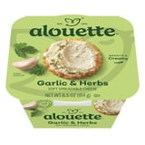Alouette Soft Spreadable Cheese Garlic Herbs 6.5 oz, Creamy Flavor ...