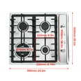 Miumaeov 23'' Kitchen Gas Cooking Cooktop Built-In 4 Sealed Burners ...