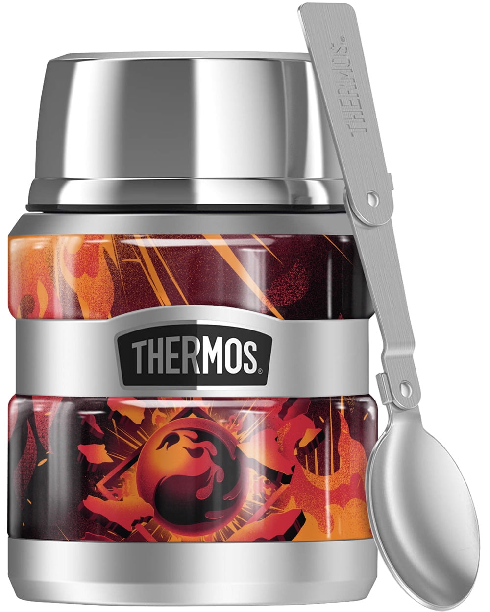 Magic The Gathering Red Mana Stylized THERMOS STAINLESS KING Stainless ...