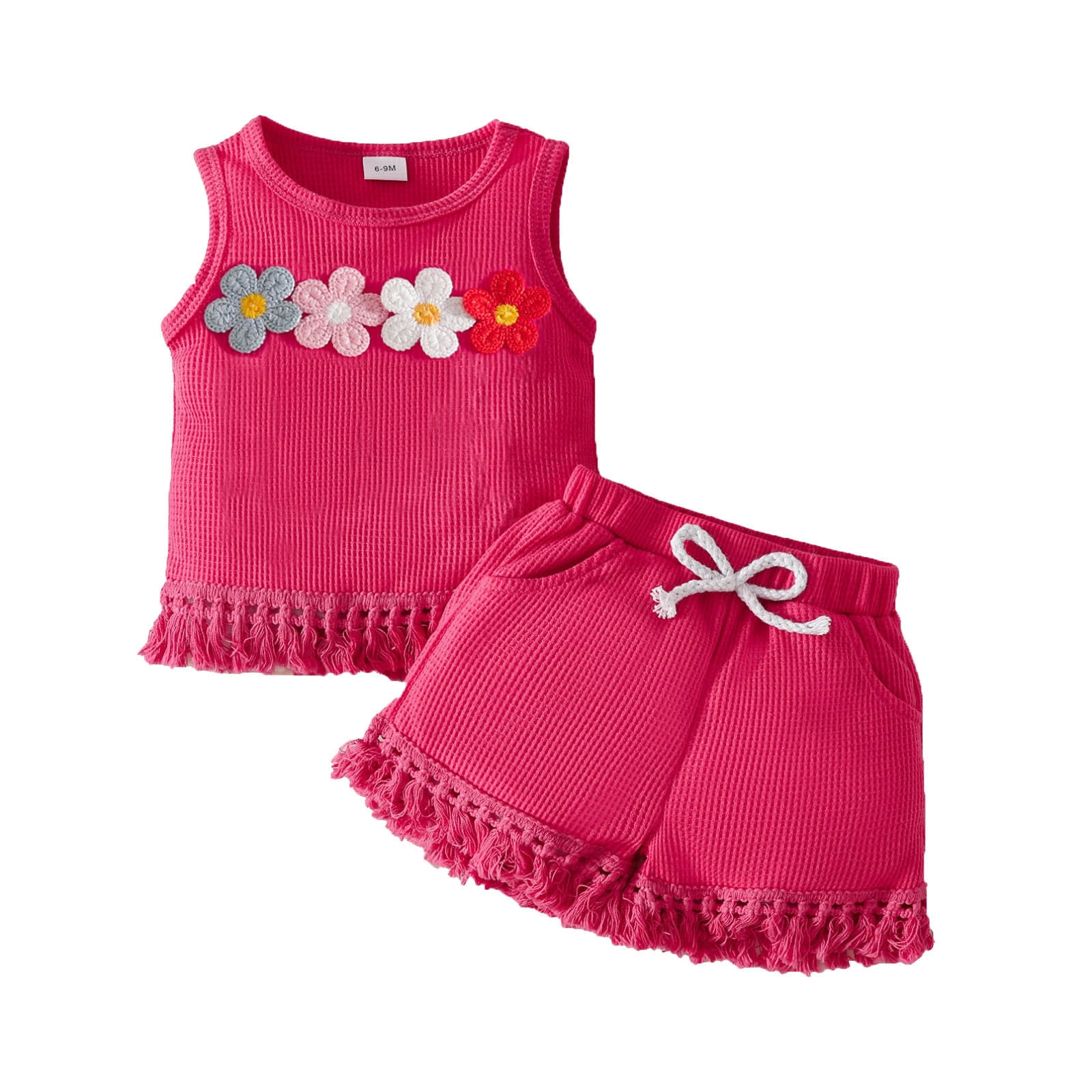 Click here for Chengzi Toddler Girl Summer Clothes Hot Pink Sleev... prices