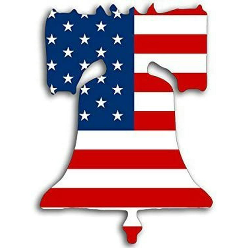 Liberty Bell Shaped USA Flag 3M Reflective sticker| Patriotic Flag ...