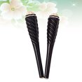Gong 2 Pieces Professional Black Sandalwood Erhu Shaft For String