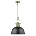 Yep by Golden Lighting Duncan 1-light 14in Chain Hung Pendant in Matte ...