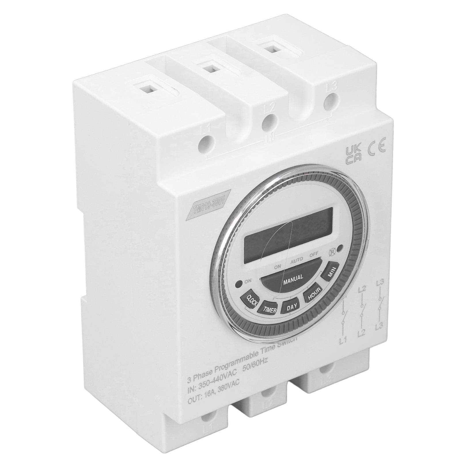Timer Timer Switch 3 Phase 7 Days 24 Hours Programmable 18 On Off ...
