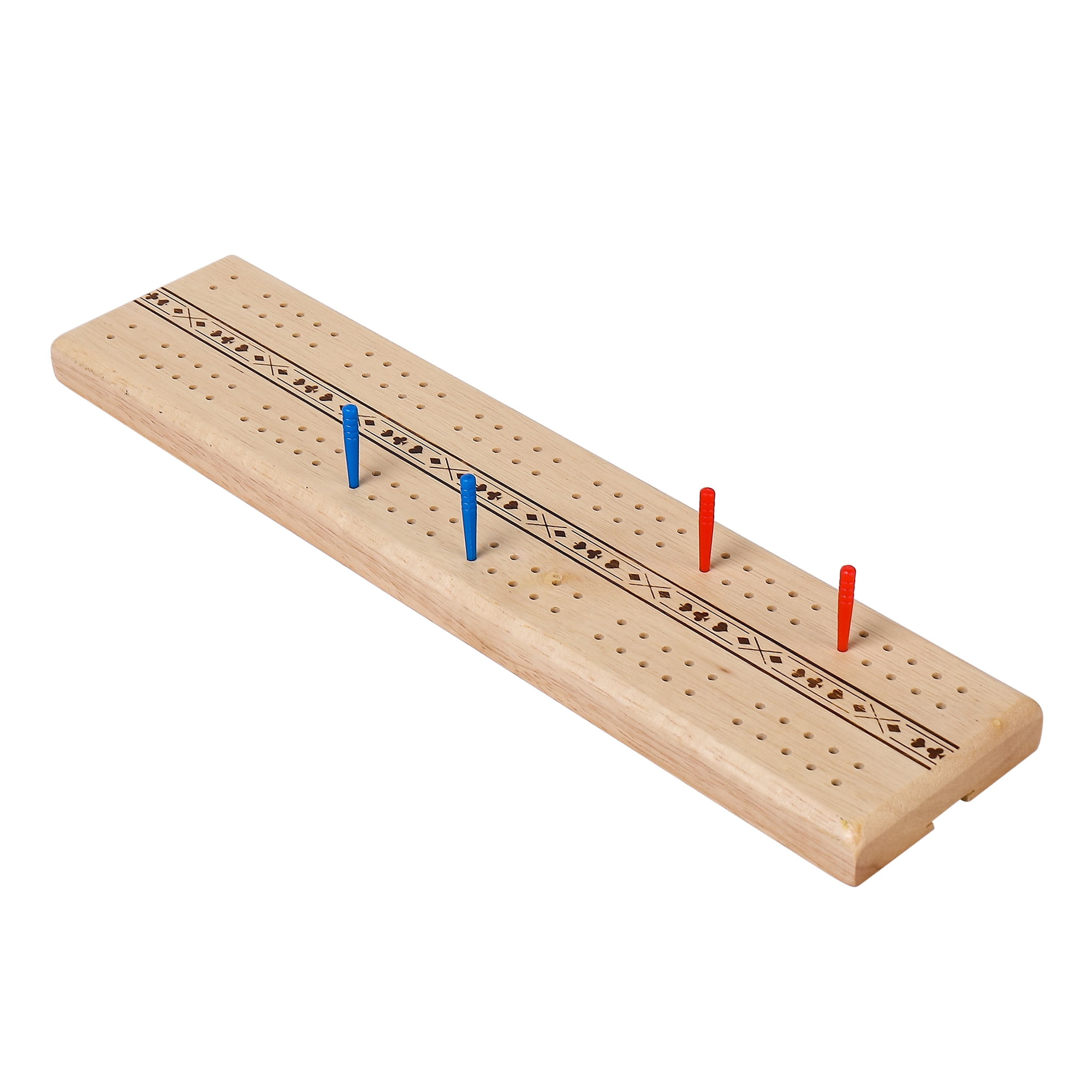 Sterling Games 12 inch Wooden Cribbage 2 Players Double Track Board ...