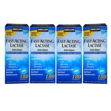 NEW Kirkland Signature Fast Acting Lactase Enzyme Lactaid 180 Caplets ...
