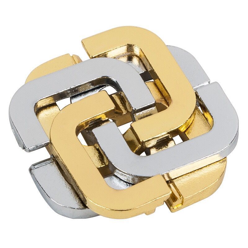 Puzzle Brain Teaser, Clover IQ Puzzle Toy Metal 3D Desbloquear Puzzle ...