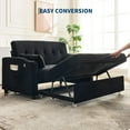 3 in 1 Convertible Sleeper Sofa Bed, Corduroy Futon Couches with Pull ...