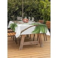 54x80 Inch Outdoor Tablecloth with Umbrella Hole Zipper Rectangle Green ...
