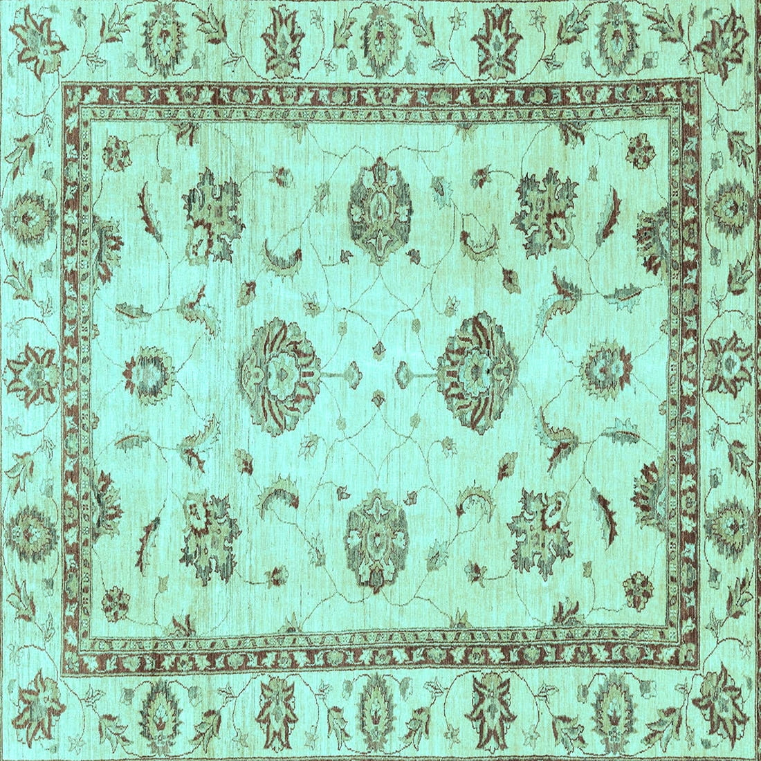 Ahgly Company Indoor Square Abstract Light Blue Modern Area Rugs, 6 ...