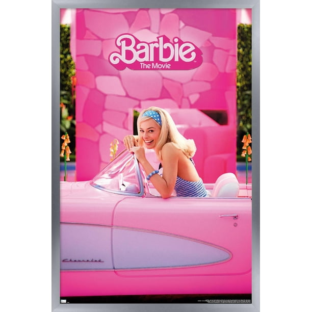 Mattel Barbie: The Movie - Barbie Car Wall Poster, 22.375" x 34" Framed ...