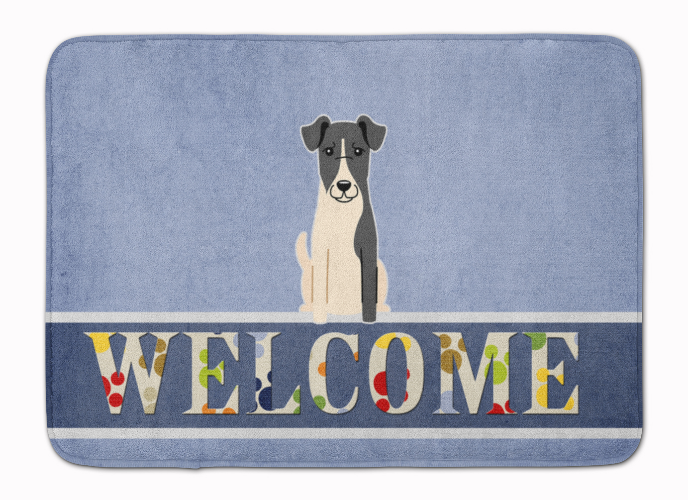 Smooth Fox Terrier Welcome Machine Washable Memory Foam Mat - Walmart.com