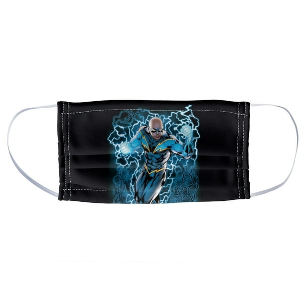 Justice League Black Lightning Bolts 1-Ply Reusable Face Mask Covering ...