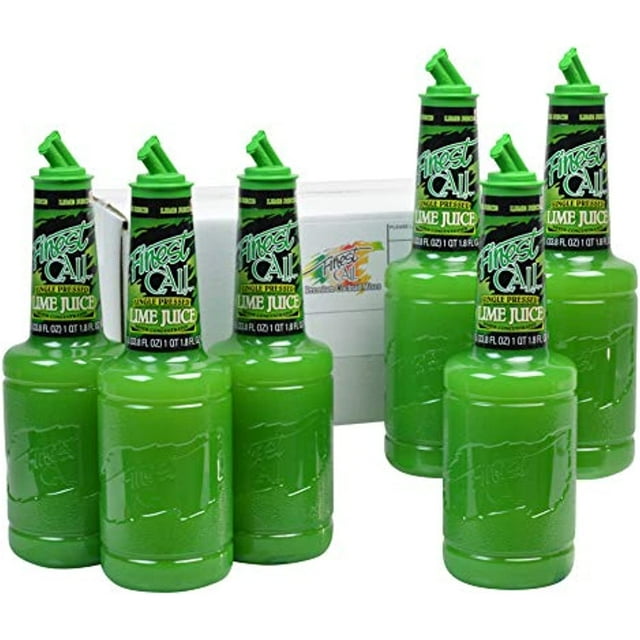 Finest Call Premium Single Pressed Lime Juice Drink Mix, 1 Liter Bottle ...
