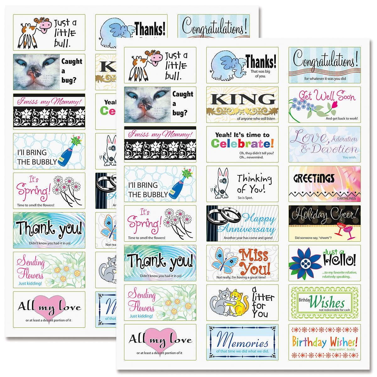 All-Occasion Labels - Set of 144 1 1/8" x 2 3/8" Friendship ...