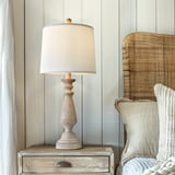Oneach, Retro Table Lamp, 24.5", Farmhouse Nightstand Lamp, Resin ...