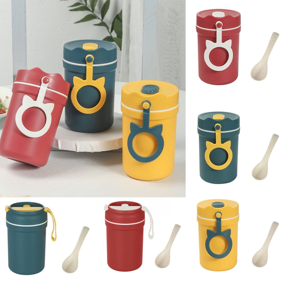 Portable Breakfast Cup Soup Cup, Porridge Lunch Box with Spoon for ...