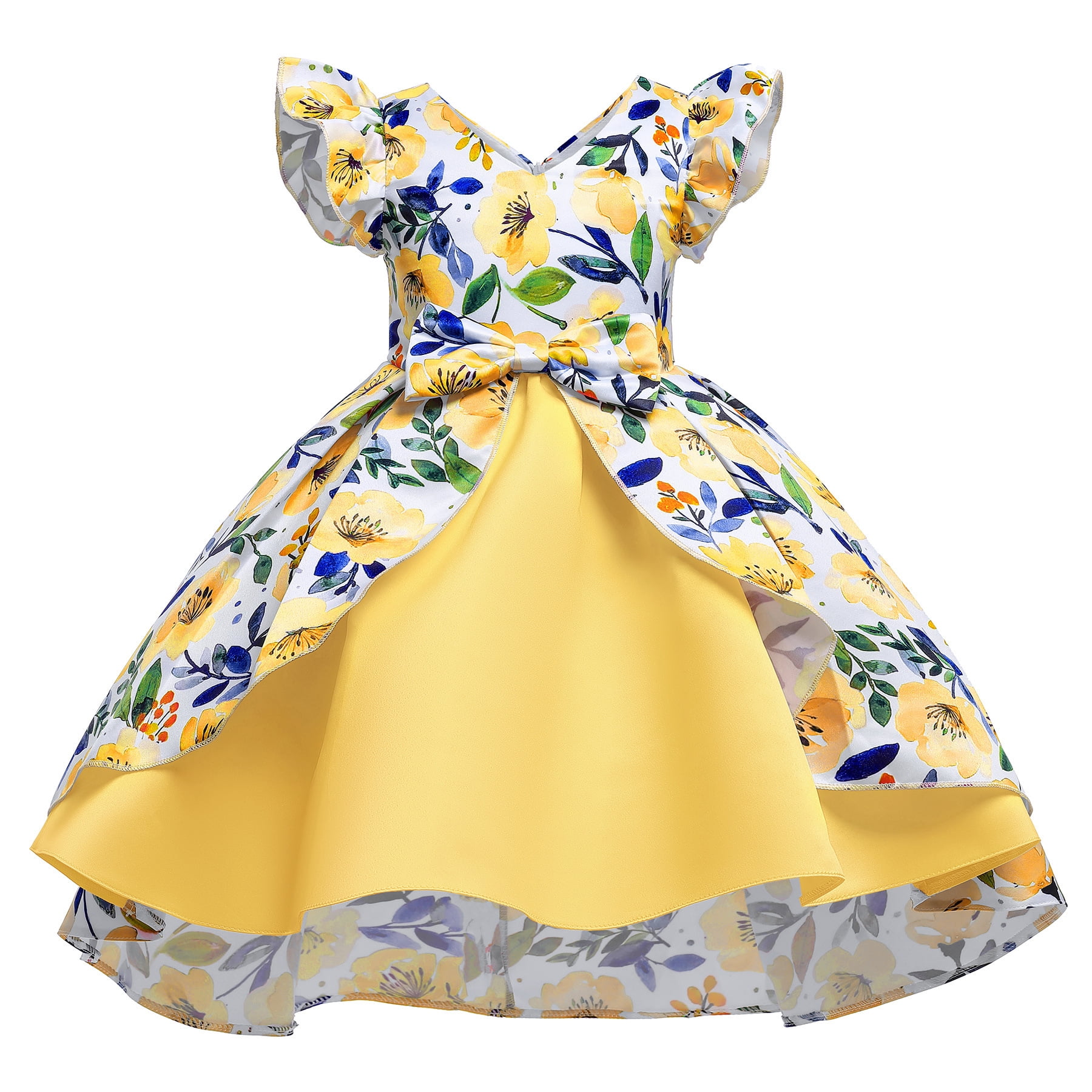 Flower Girl Dress for Wedding Birthday Pageant Tea Party Ruffles ...