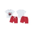 Baby Toddler Boys Summer Shorts Clothing Set, 3 6 12 18 24 Months 2T 3T Short Sleeve Cartoon ...
