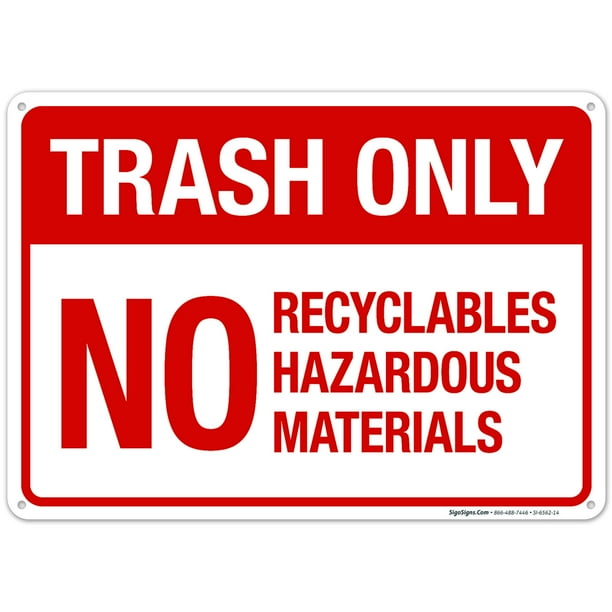 Trash Only Sign, - Walmart.com