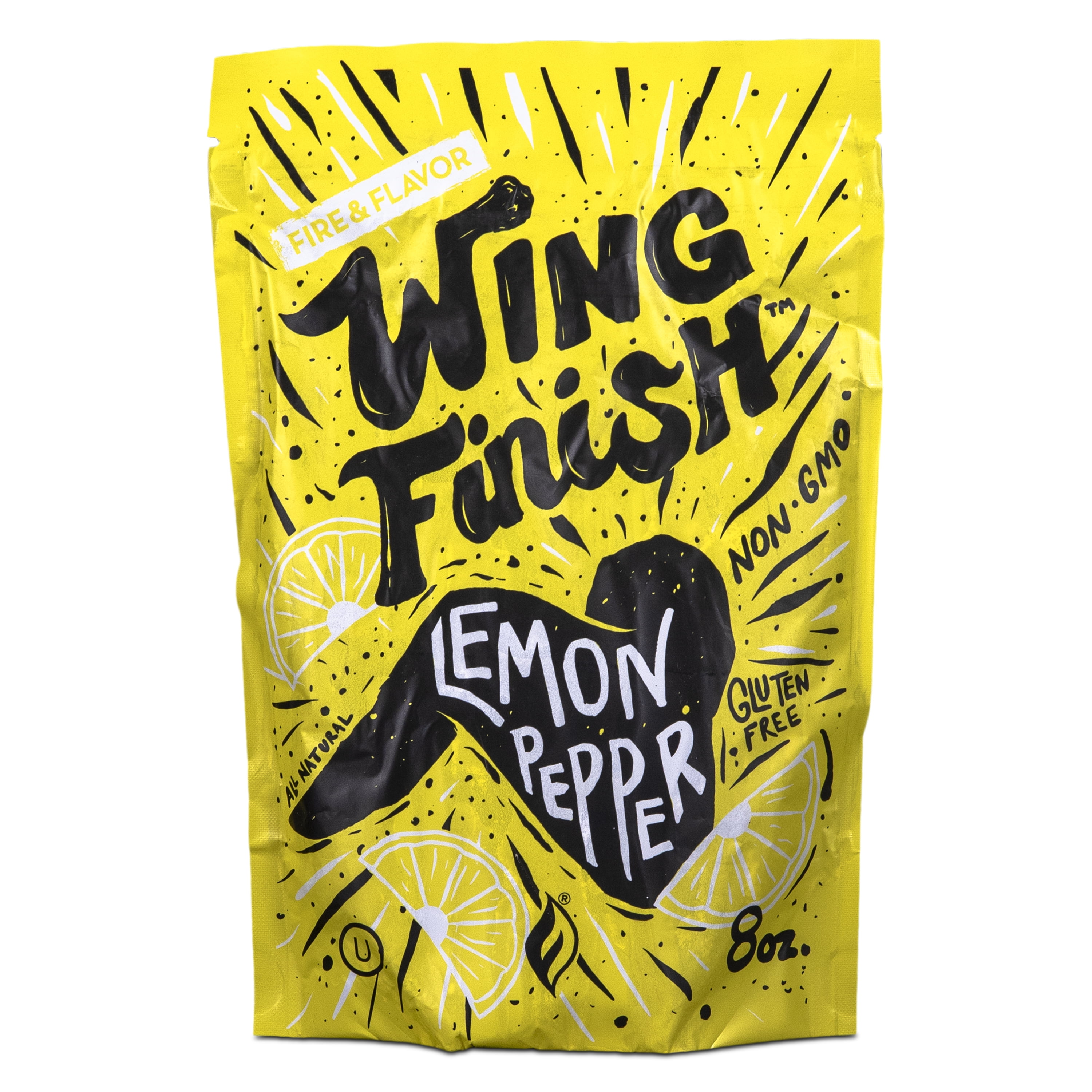 Fire & Flavor Wing Finish, All Natural, Lemon Pepper - Walmart.com