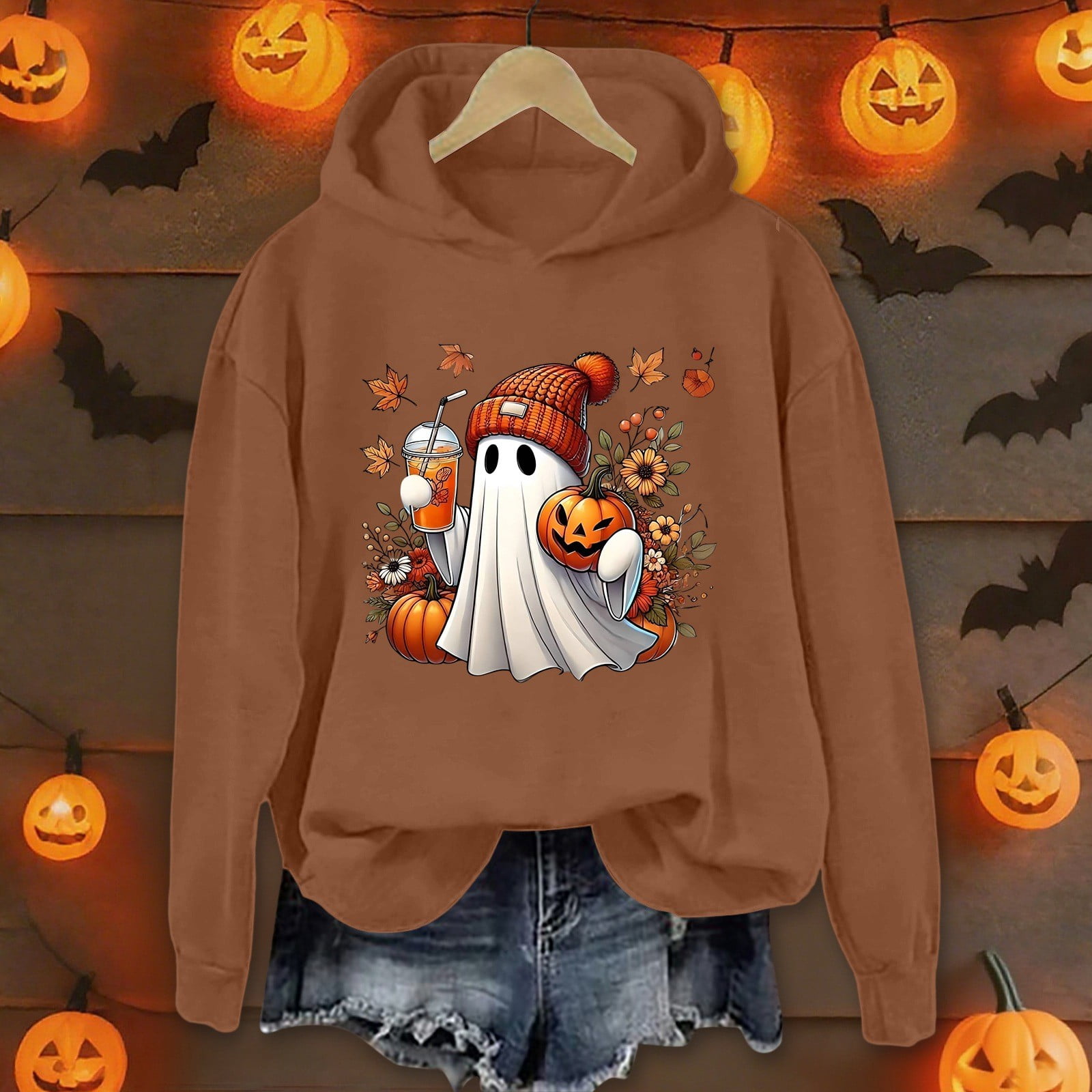 Click here for Dexiang Womens Halloween Hoodie Long Sleeve Lightw... prices