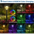 YUYAN-8 Pack RGBCW Solar Pathway Outdoor Lights, 3 Lighting Modes Solar ...