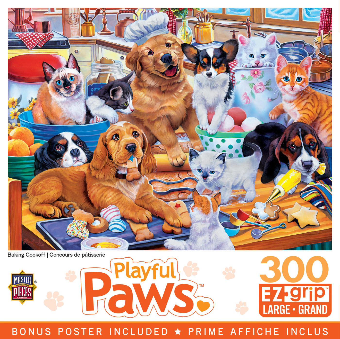 MasterPieces 300 Piece EZ Grip Jigsaw Puzzle - Baking Cookoff - 18"x24 ...