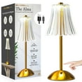 "Bell + Howell Alma Cordless Touch LED Lamp, Gold Base, Rechargeable ...