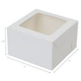 LotFancy 60 Pcs Kraft Cake Boxes Bulk, White with Window, 4x4x2.5 in ...