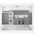 Pemberly Row Laundry Room Wall Cabinet, Platinum Gray, Engineered Wood ...