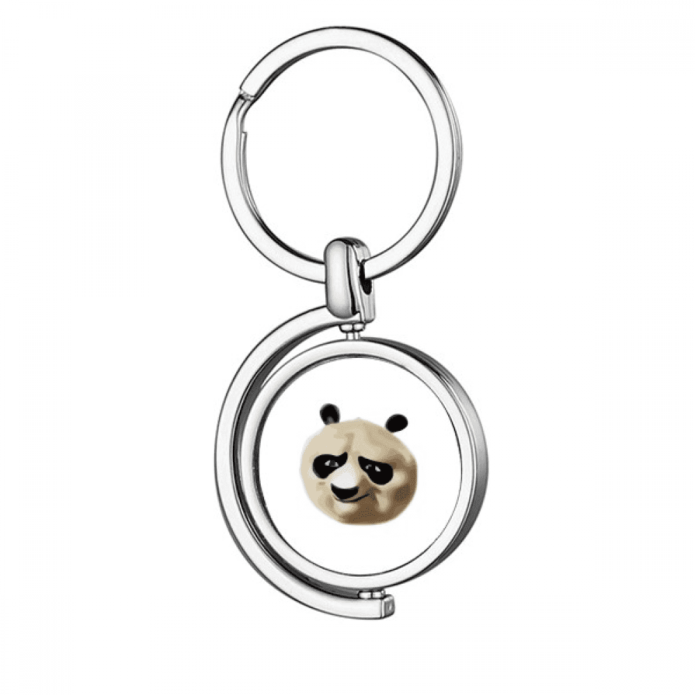 Panda panda China Animal Rotating keychain Metal Keyring Holder ...