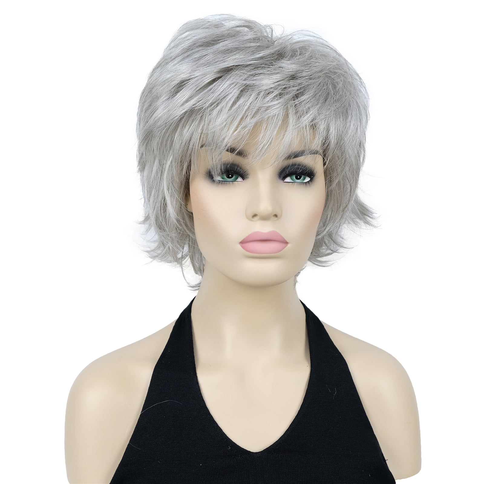 Short Layered Shaggy Wavy Full Synthetic Natural looking Heat Resistant ...