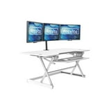 46" Large Adjustable Standing Desk Converter/Triple Monitor Mount ...