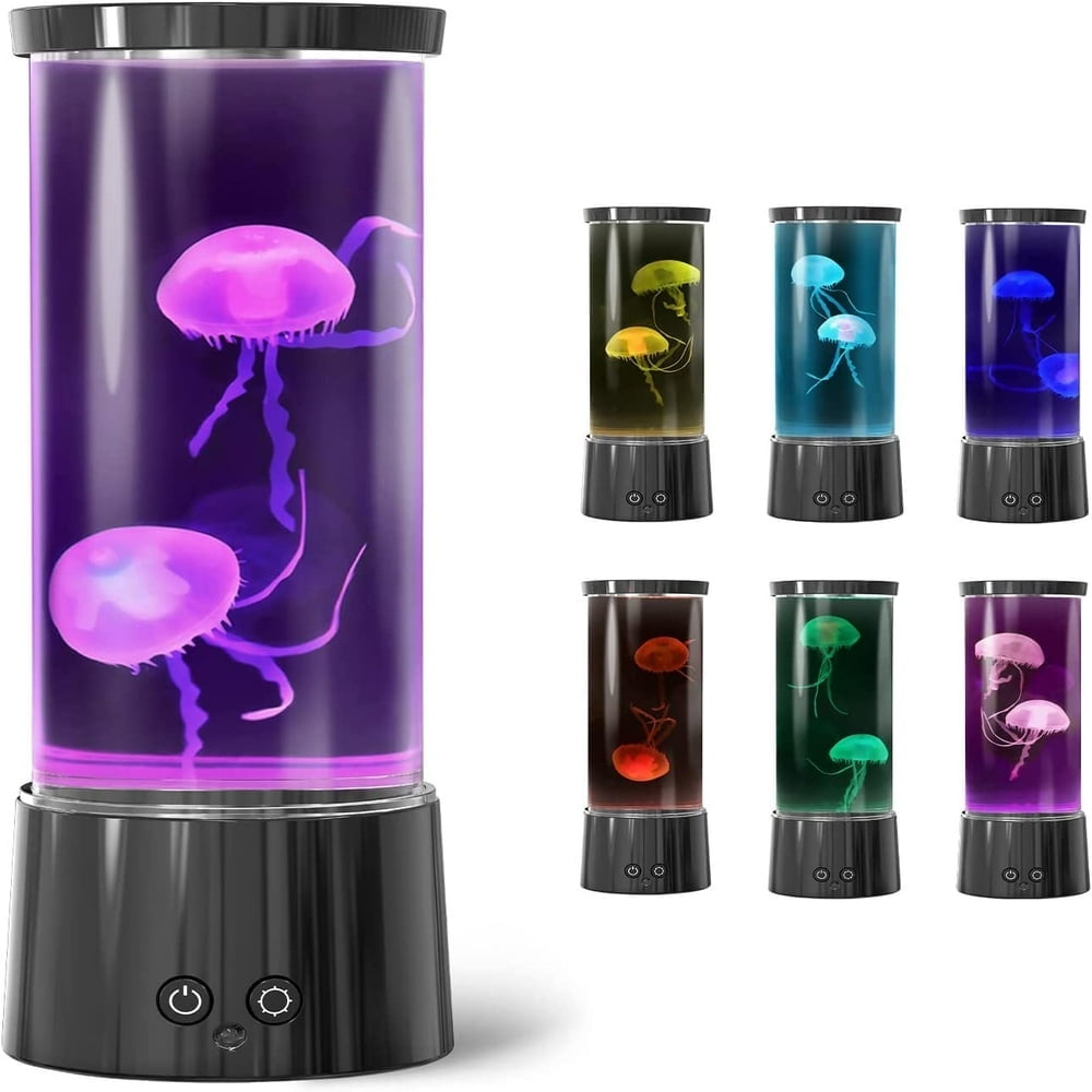 Jellyfish Lamp with Remote Control LED Night Light 16 Color Changing ...