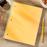 Pen+Gear College Ruled Poly 1-Subject Notebook with Inside Pockets, 9 ...