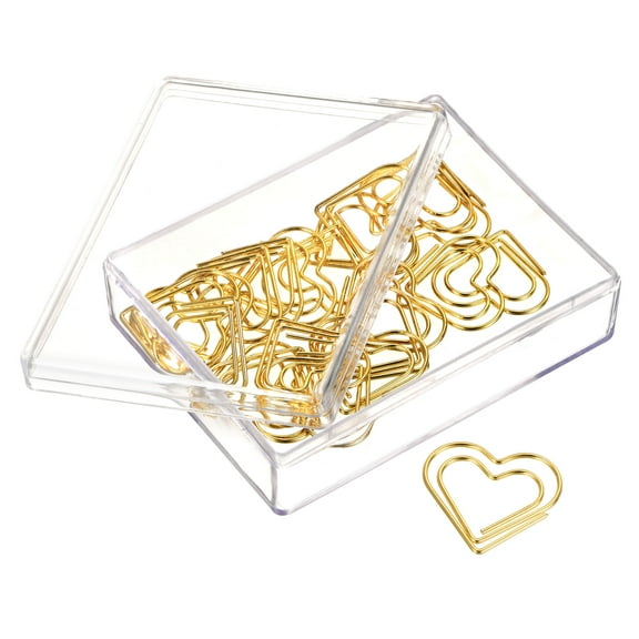 Masteelf 200 Pcs Heart Paper Clips Paperclips Binder Clips Small Paper ...