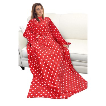 Huggle Hoodie, Ultra Plush Hooded Blanket Robe, Premium Fleece, Blue ...